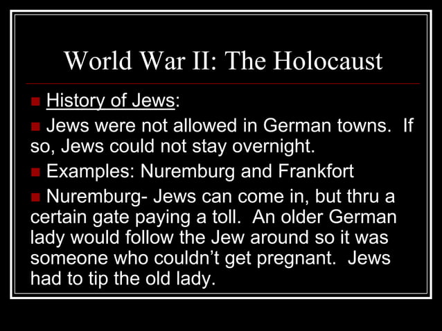 World war ii the holocaust | PPT
