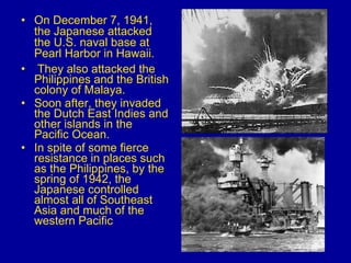 World war ii the pacific | PPT | Death, Injury, or Military Conflict ...