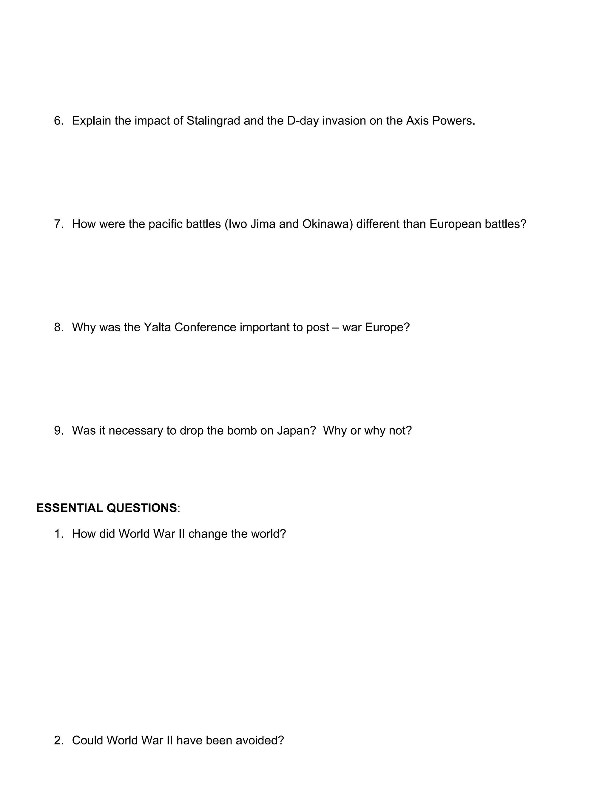 World war ii unit outline cp | PDF