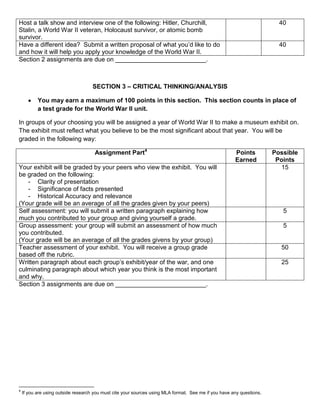 World War Ii Unit Outline Honors | DOCX