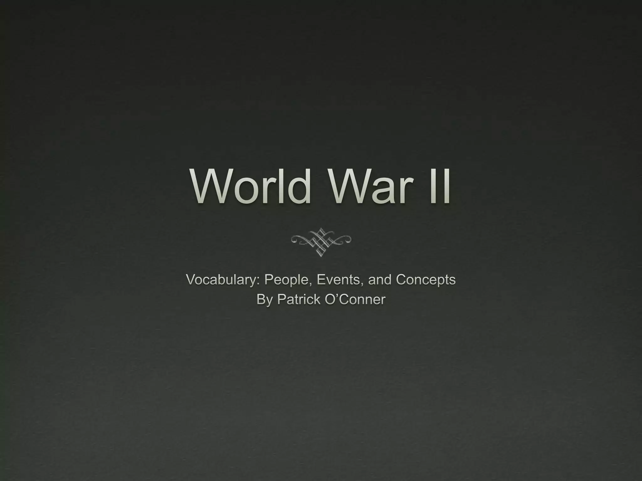 World War II Vocabulary | PPTX