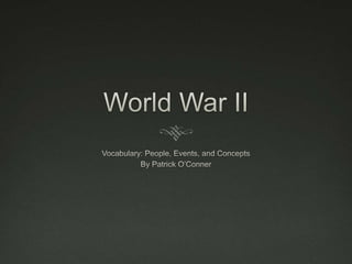 World War II Vocabulary | PPTX