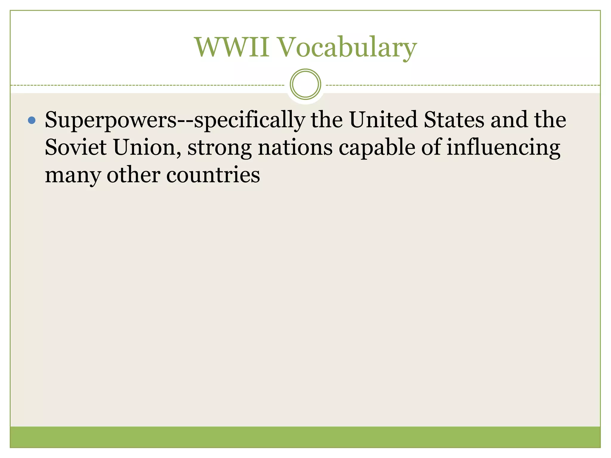 World War II Vocabulary | PPTX