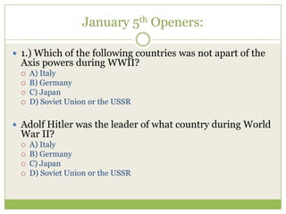 World War II Vocabulary | PPT