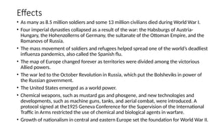 World War I Notes - Summary of Events Leading to World War I.pptx