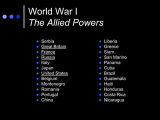 World war i ppt | PPTX
