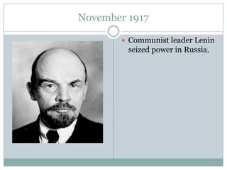 World war i timeline | PPTX