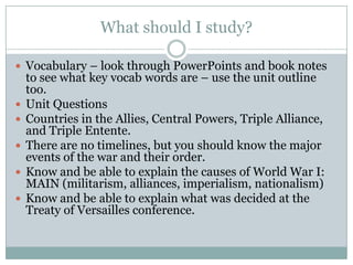 World war i timeline | PPTX