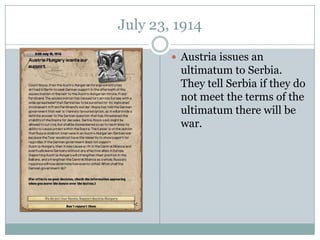 World war i timeline | PPTX