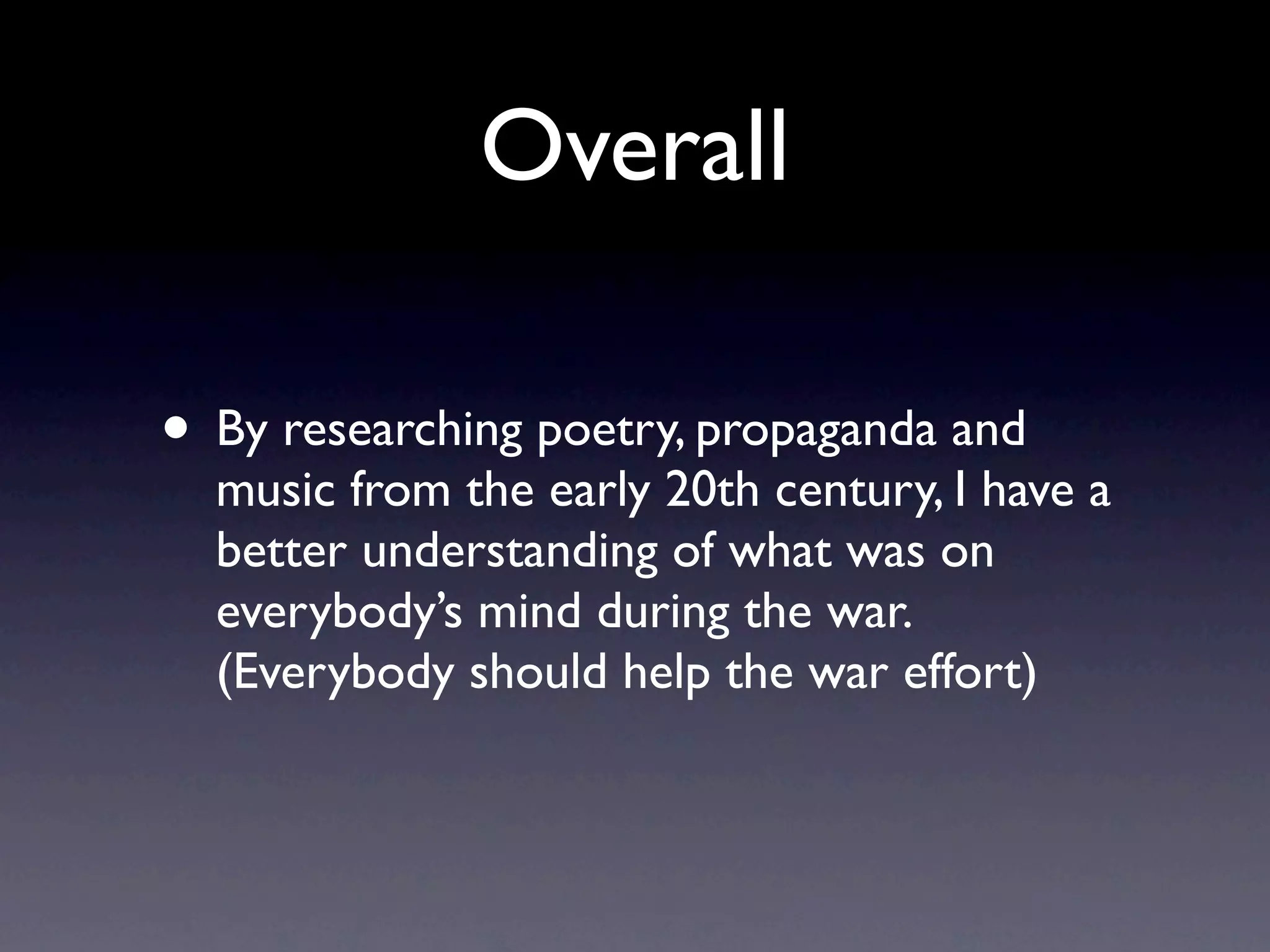 World war one | PPT
