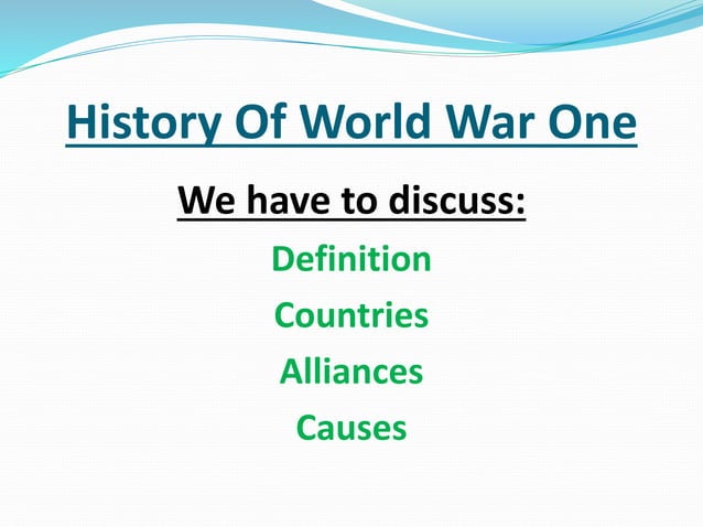World war one | PPT