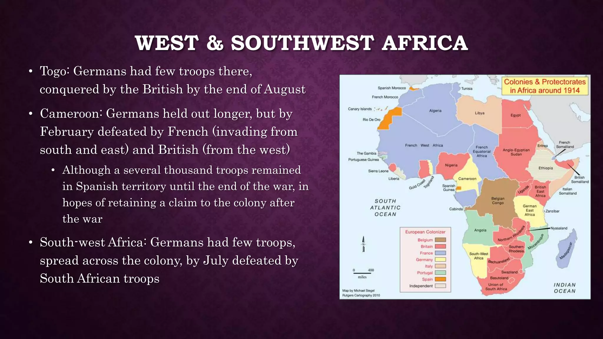 World War One and in Africa | PPTX