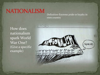 World war one causes and USA answer | PPT