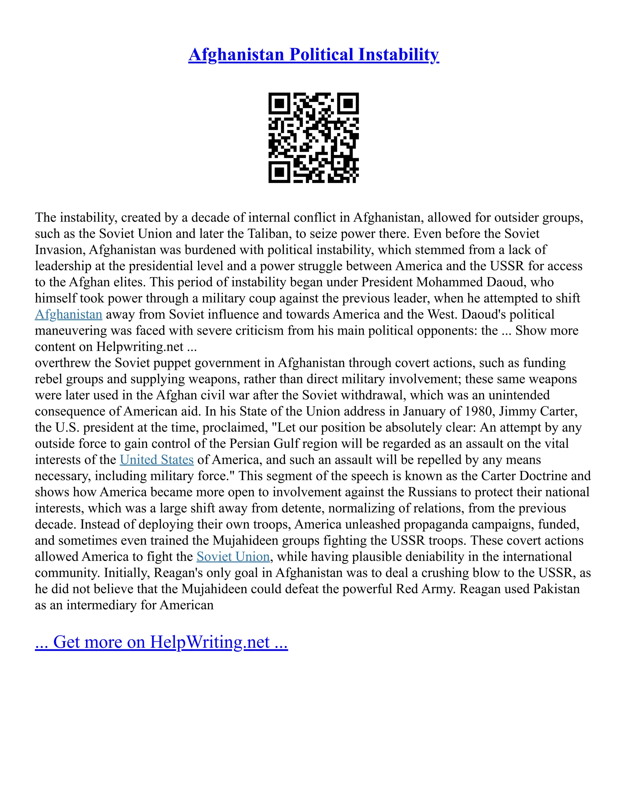 World War One Instability | PDF