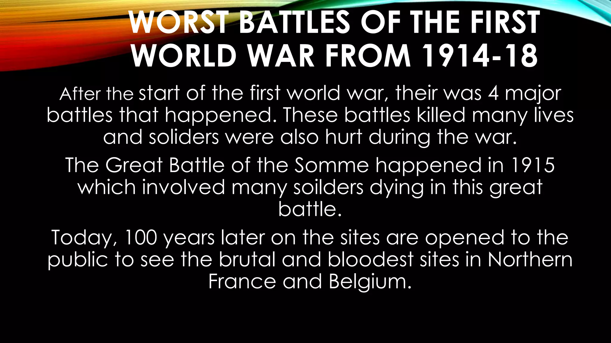 World war one presentation | PPT