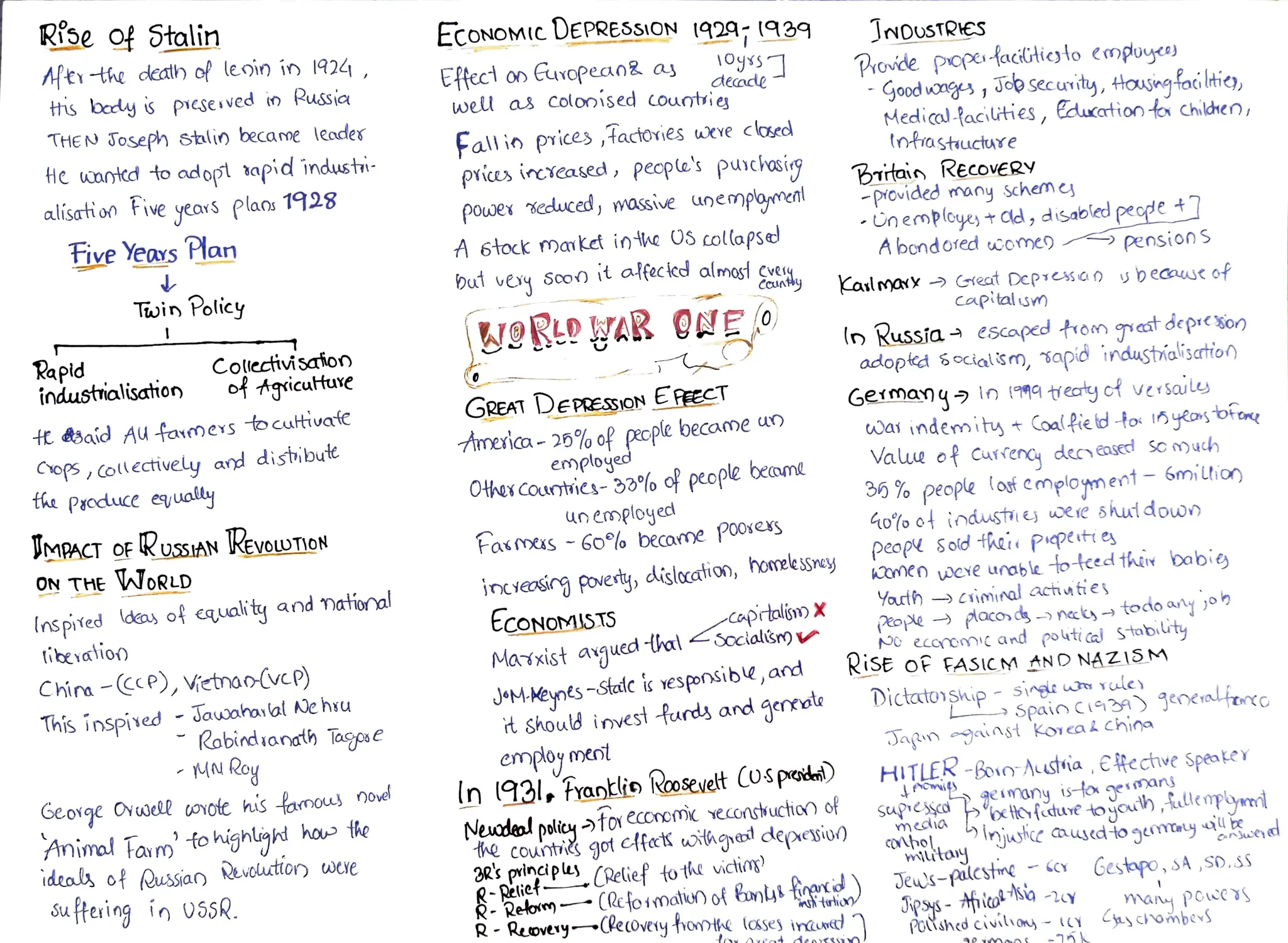 world war 1, world war 2, notes mindmap, social | PDF