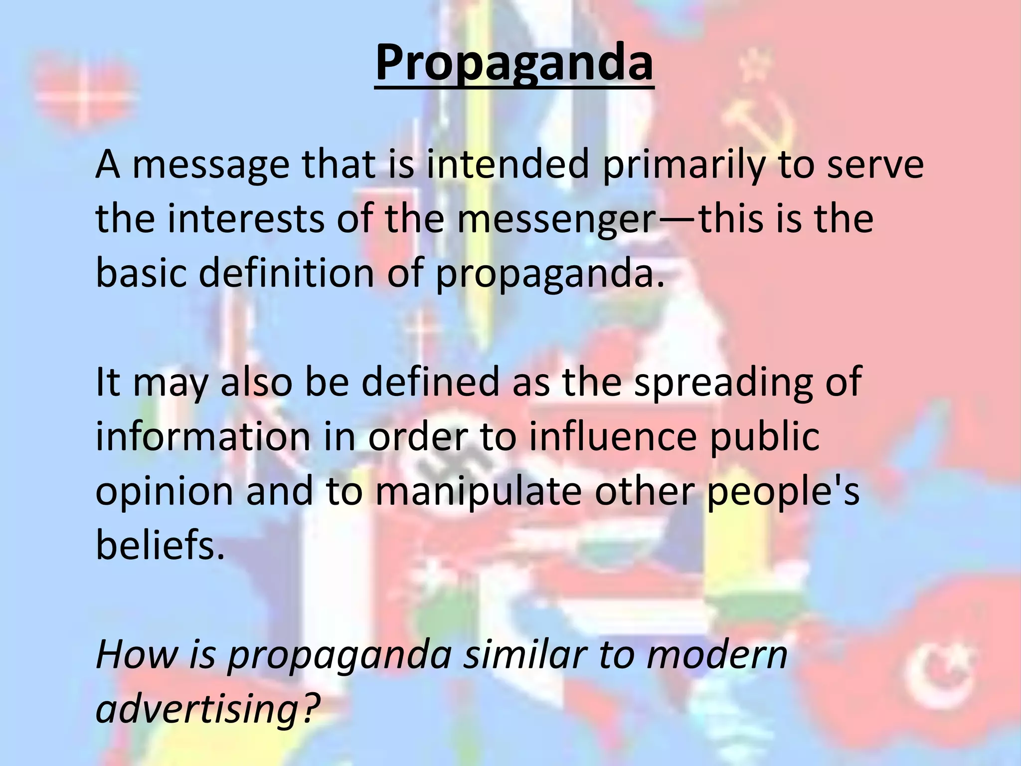 World war two propaganda ppt | PPTX