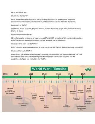 a short timeline explaining events of World War Two | PDF