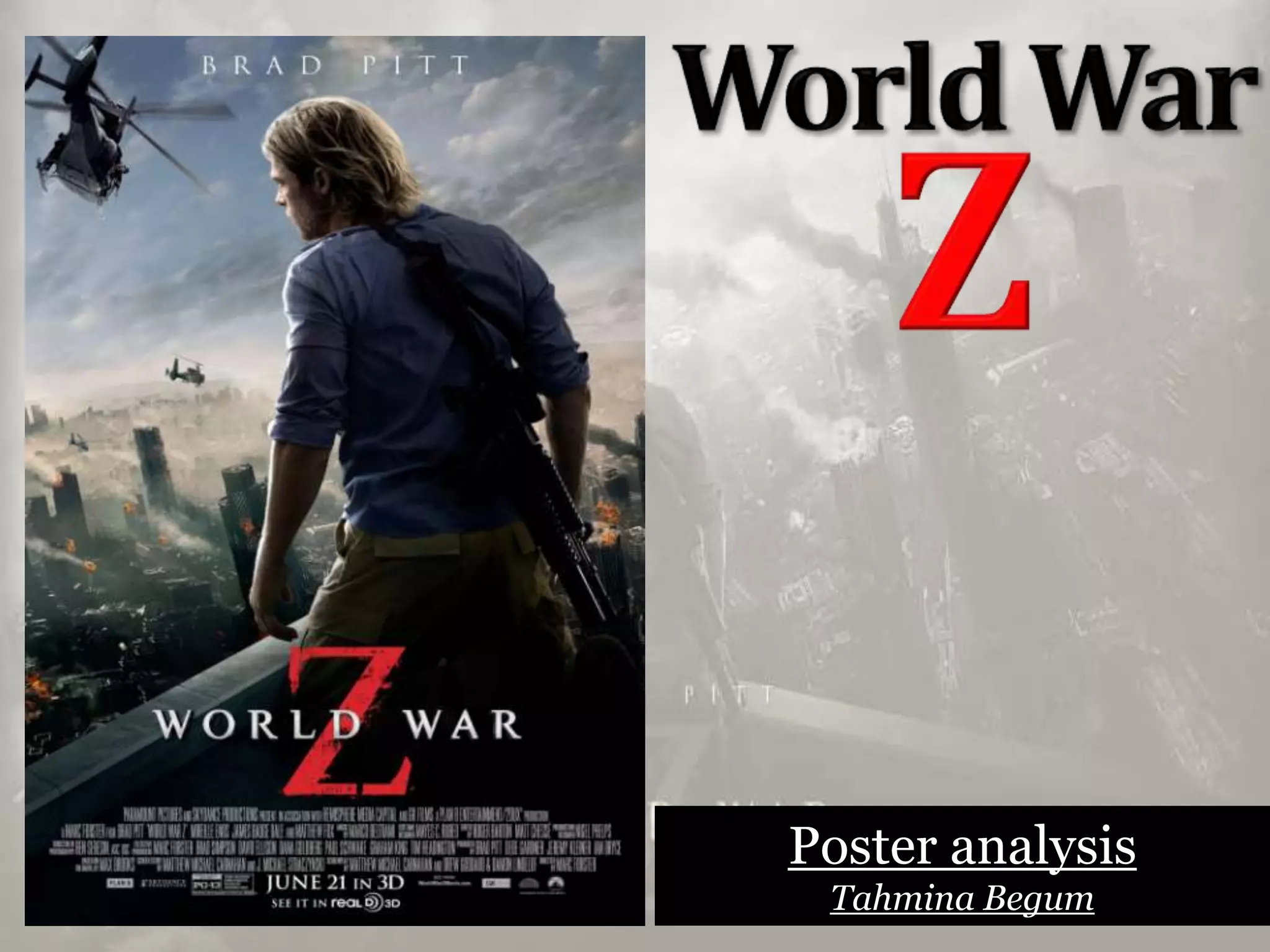 World war z poster analysis | PPTX