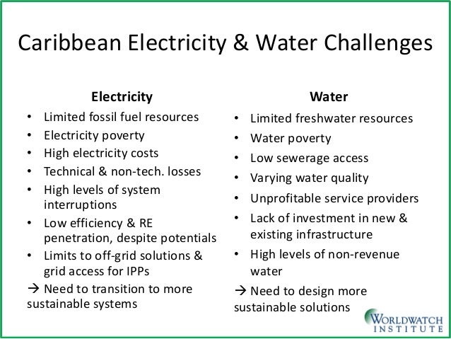 Caribbean Energy and Water Policies Overview