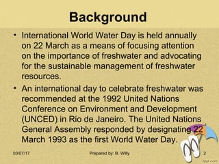 World water day (March 22) | PPT