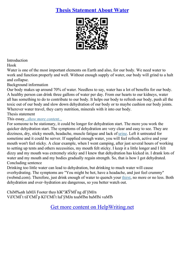 World Water Day Essay | PDF