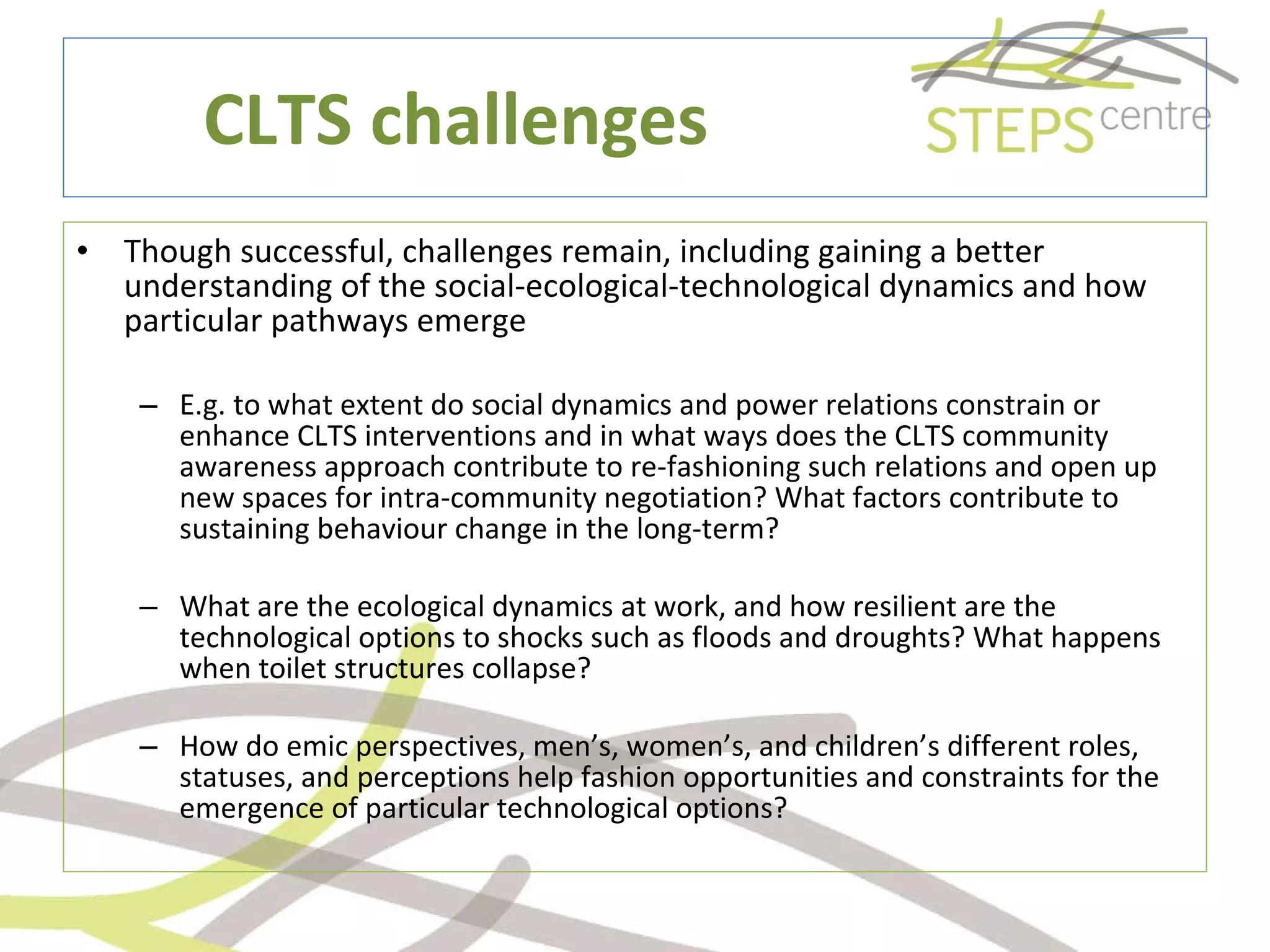 World Water Week: CLTS | PPT