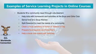 Creating Breath in Online Education Through Service Learning Projects, Reflection and Assessment ...