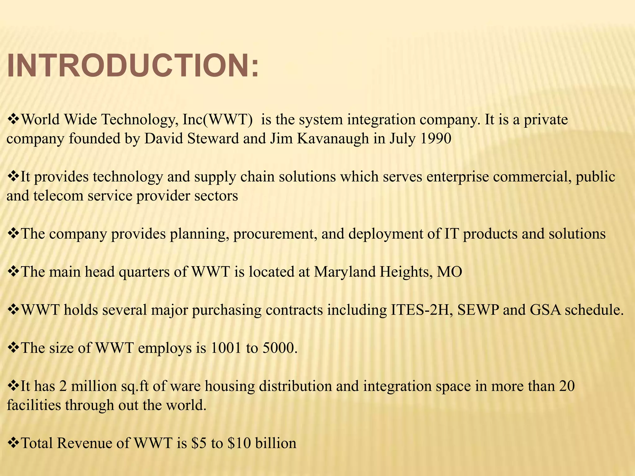 World wide technology | PPTX