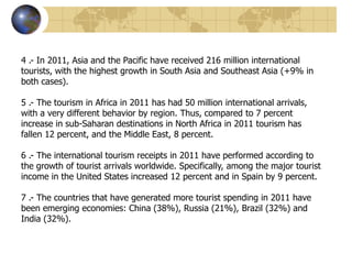 World wide tourism statistics | PPTX