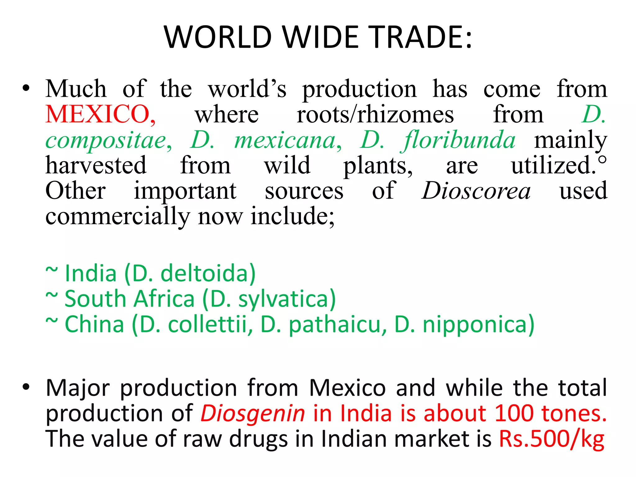 World wide trade in medicinal plants | PPTX