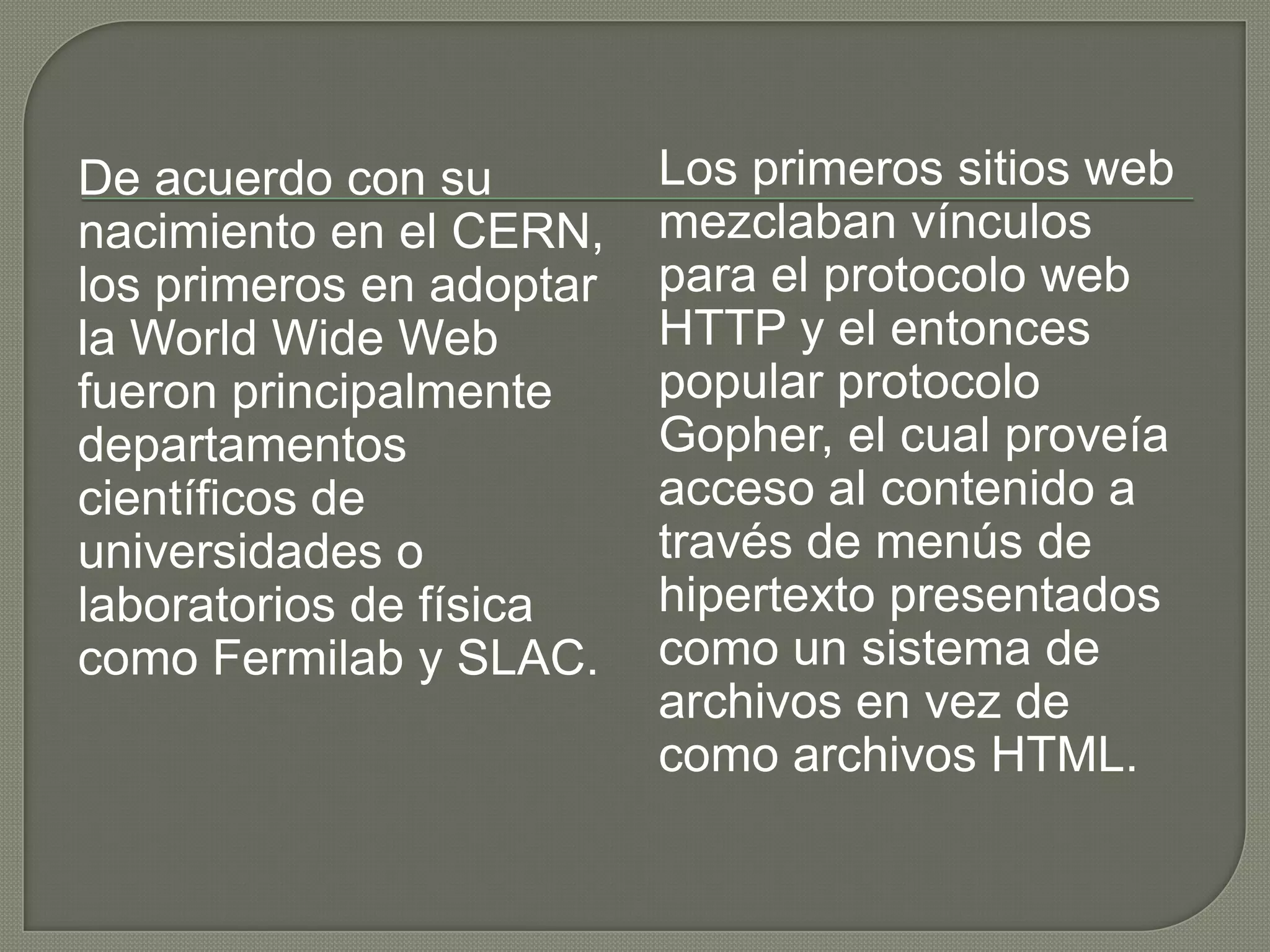 Historia de la World wide web | PPT