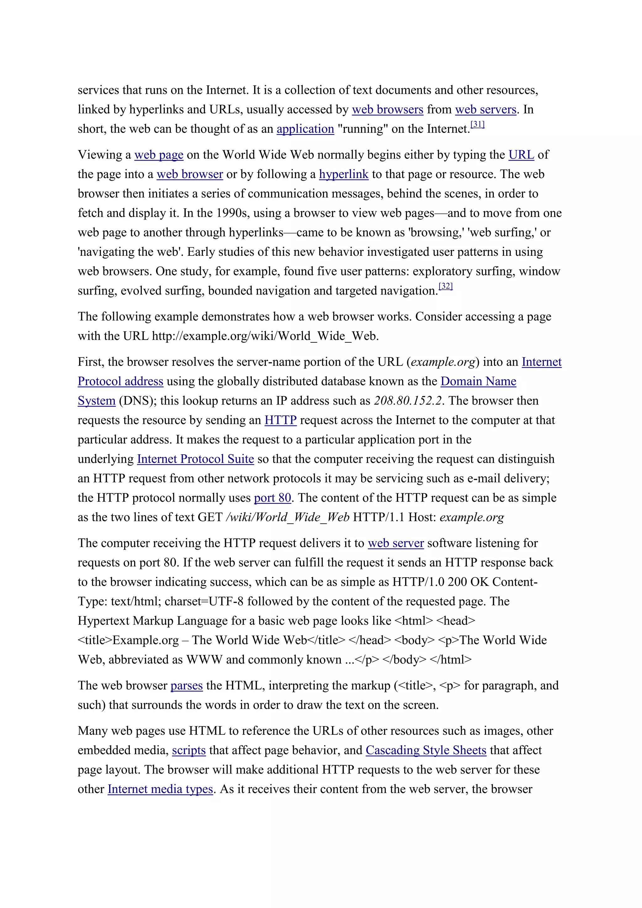 World wide web | DOCX