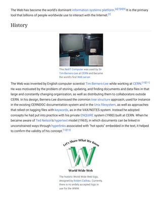 World Wide Web - wikipedia.pdf. in Living in IT Era | PDF