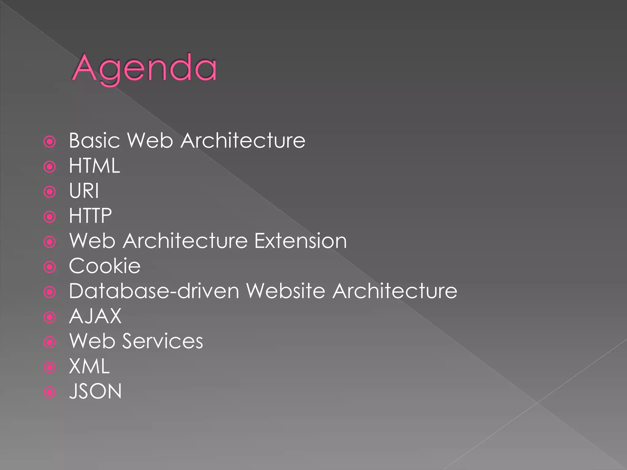 World wide web architecture presentation | PPTX