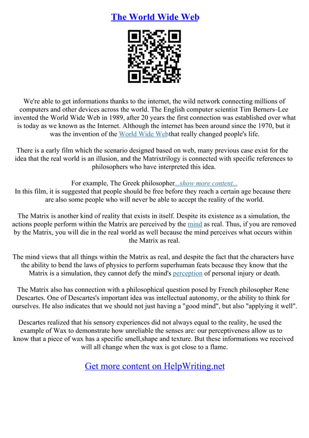World Wide Web Essay | PDF