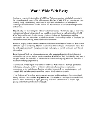 World Wide Web Essay.pdf