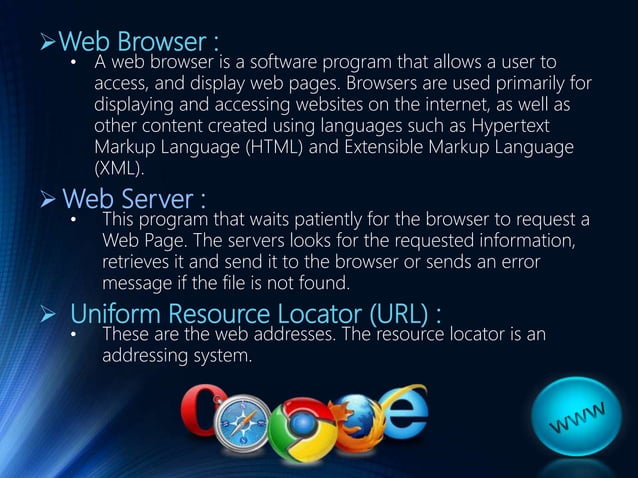 World wide web ppt | PPTX | Web Design and HTML | Internet