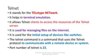 Computer Networks : WWW , TELNET and SSH | PPT