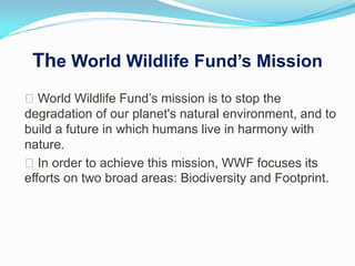 World wildlife fund and united states of environmental plans | PDF