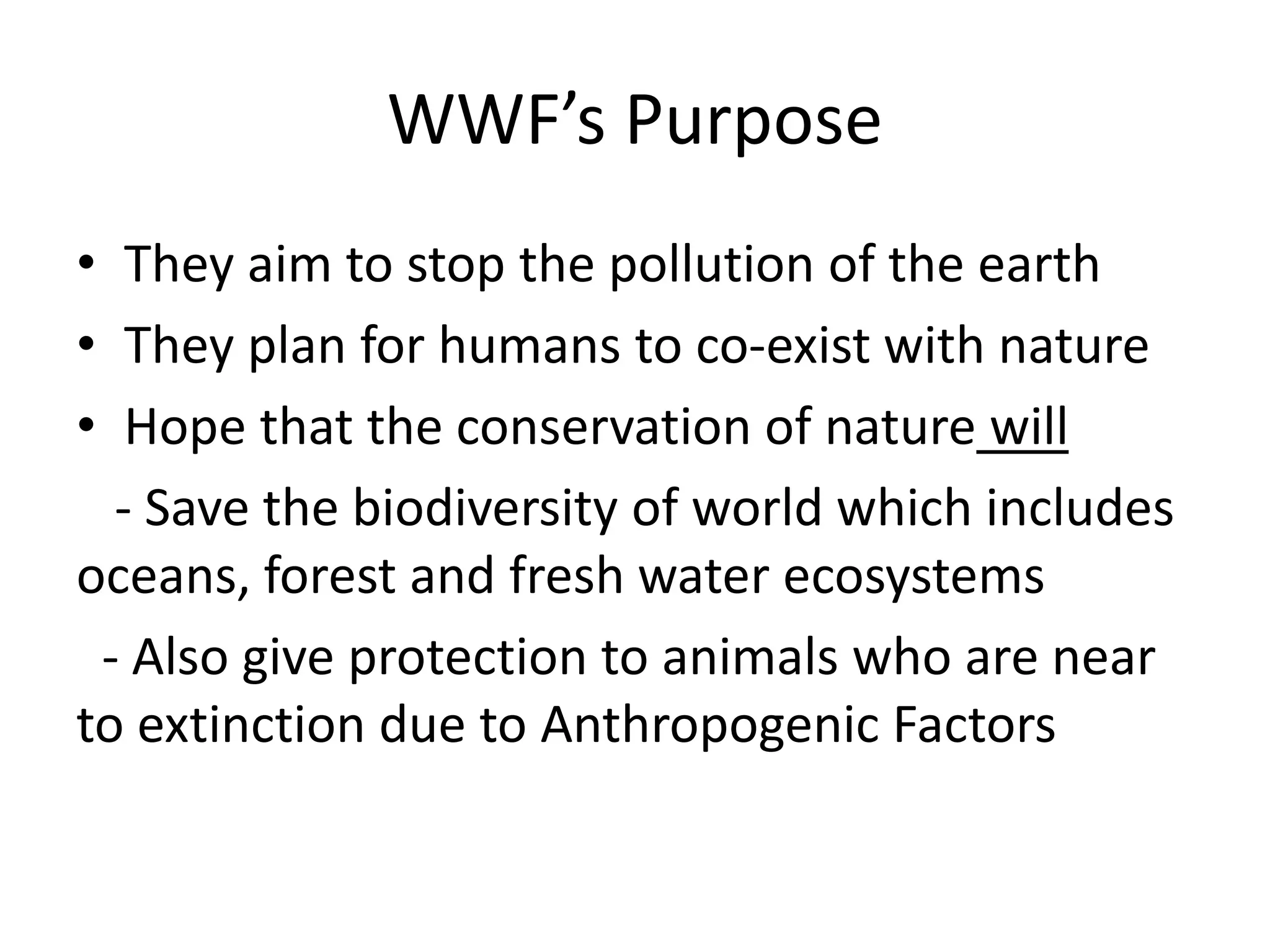 World wildlife fund (wwf) | PPTX