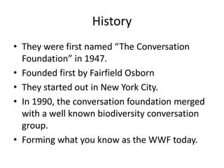 World wildlife fund (wwf) | PPTX