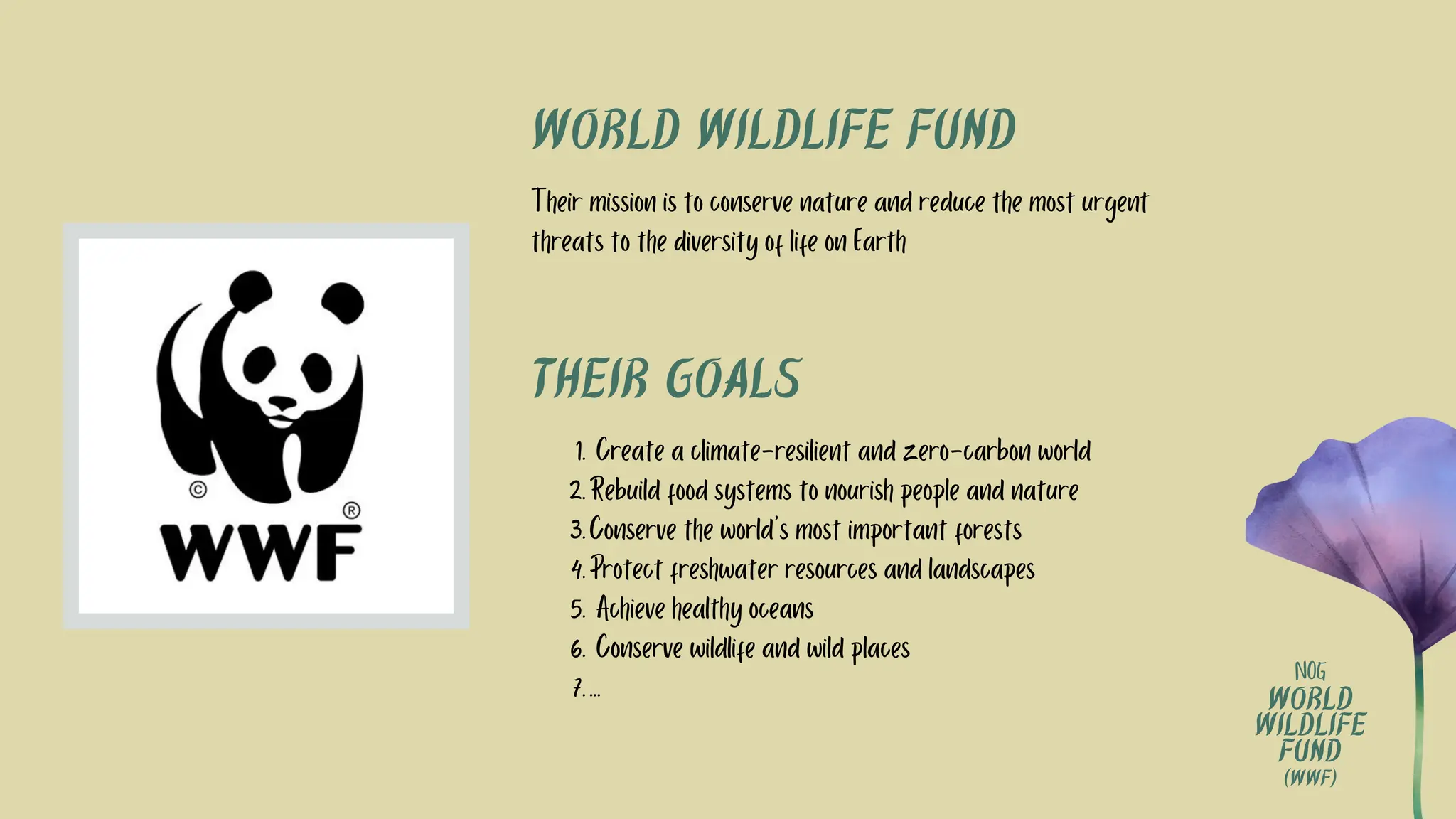World Wildlife Organization inglês apresentação oral | PDF