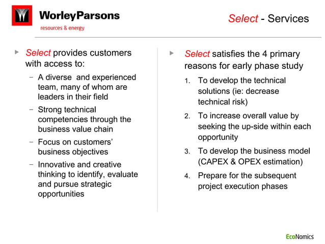 Worley Parsons Overview Sept 09 | PPT