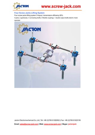 Worm drive lift system, multiple screw jacks lift table, screw jacks ...