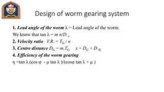 Worm gear | PPTX