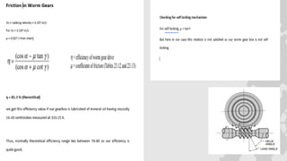 Worm gear calculation as per agma standards and design of shaft as per ...