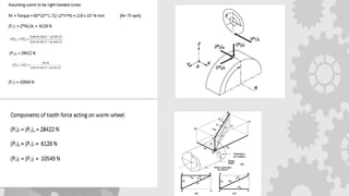 Worm gear calculation as per agma standards and design of shaft as per ...
