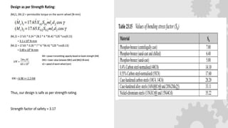 Worm gear calculation as per agma standards and design of shaft as per ...