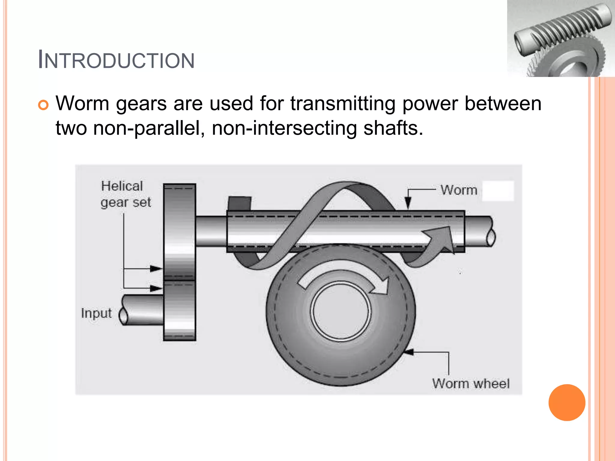 Worm gear design | PPTX